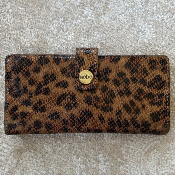 HOBO | Bags | Vintage Hobo Leather Leopard Print Snakeskin Embossed ...